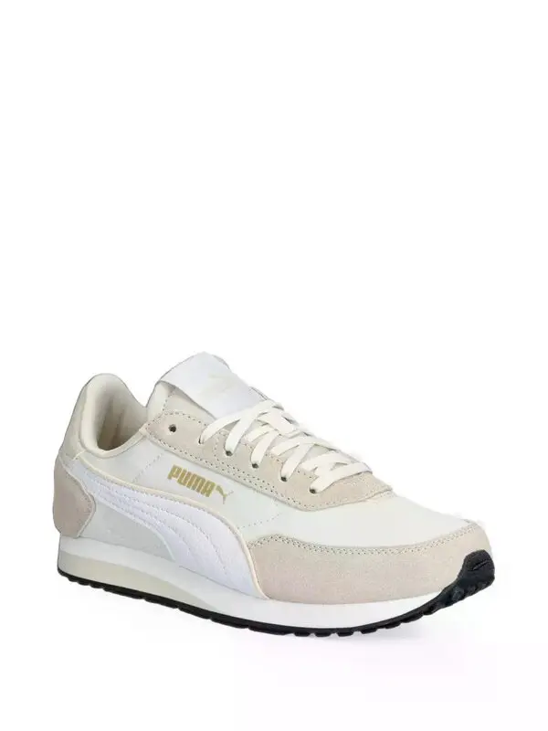 PUMA Suede-panelled Logo-print Sneakers - White