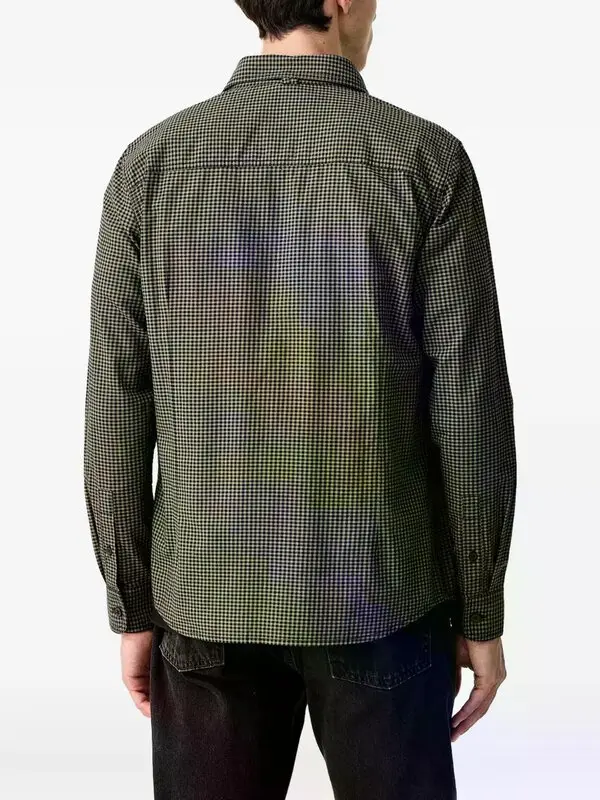 AERONAUTICA MILITARE Gingham Logo-embroidered Shirt