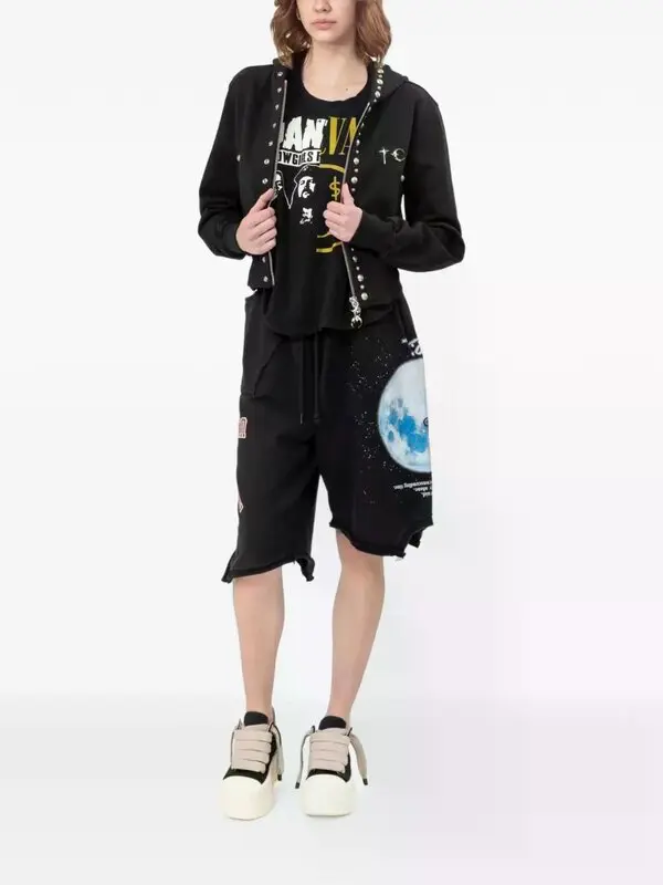 THUG CLUB Tc Studded Cropped Hoodie
