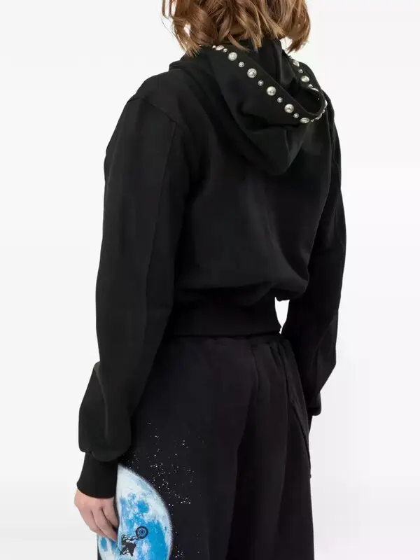THUG CLUB Tc Studded Cropped Hoodie