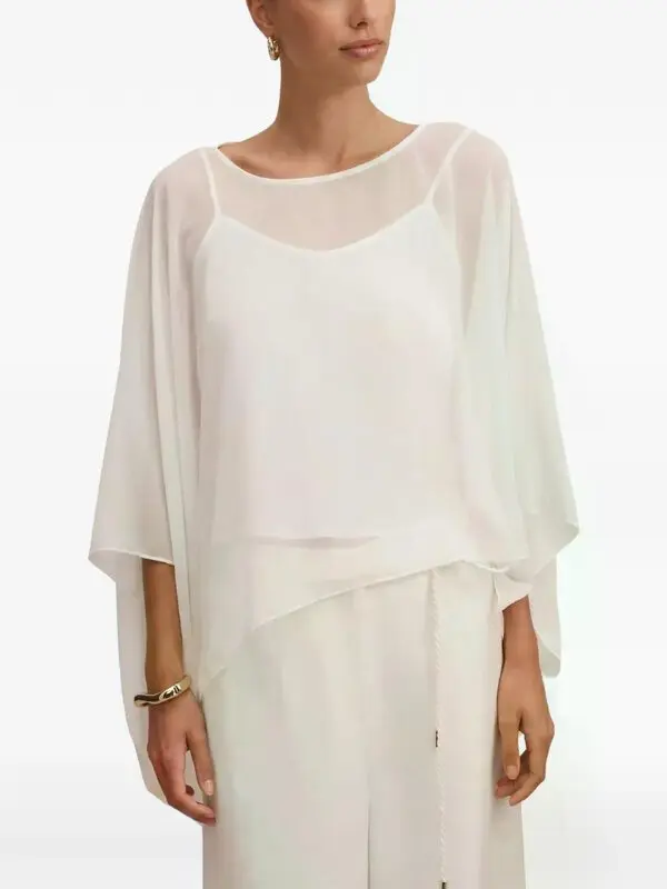 EVER NEW Gia Sheer Cape Blouse