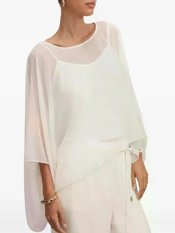 EVER NEW Gia Sheer Cape Blouse