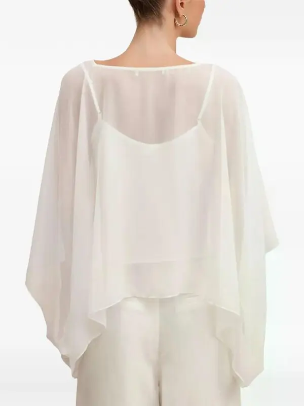EVER NEW Gia Sheer Cape Blouse