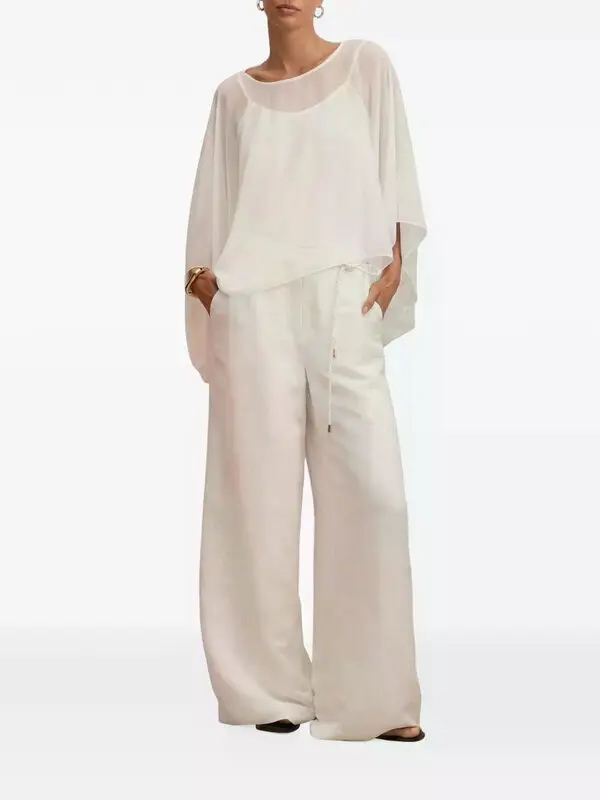 EVER NEW Gia Sheer Cape Blouse - White