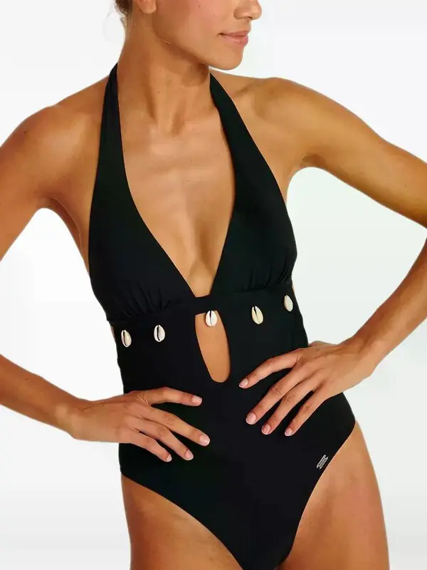 BANANA MOON Shell-embellished Cutout Swimsuit
