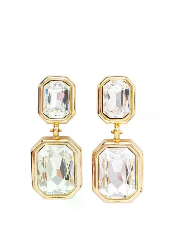 Luisa Spagnoli Nordici Crystal-embellished Drop Earrings - Gold
