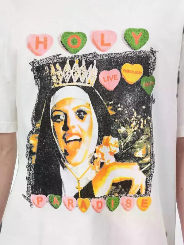 PARADISE NYC Holy Live Through Death Graphic-print T-shirt