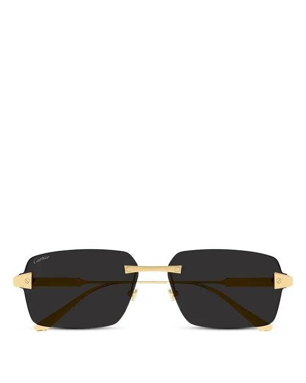 Cartier Rectangular Sunglasses, 63mm