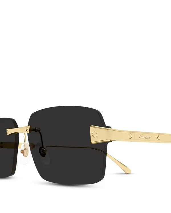 Cartier Rectangular Sunglasses, 63mm