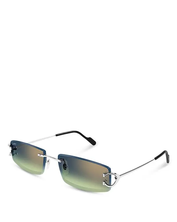 Cartier Rectangular Sunglasses, 56mm