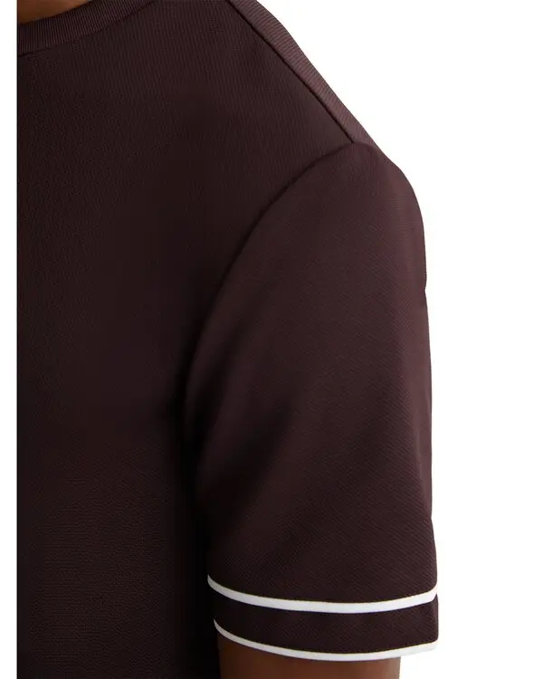REISS Oscar Textured Piped Tee