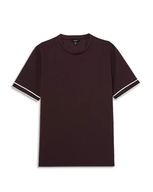 REISS Oscar Textured Piped Tee