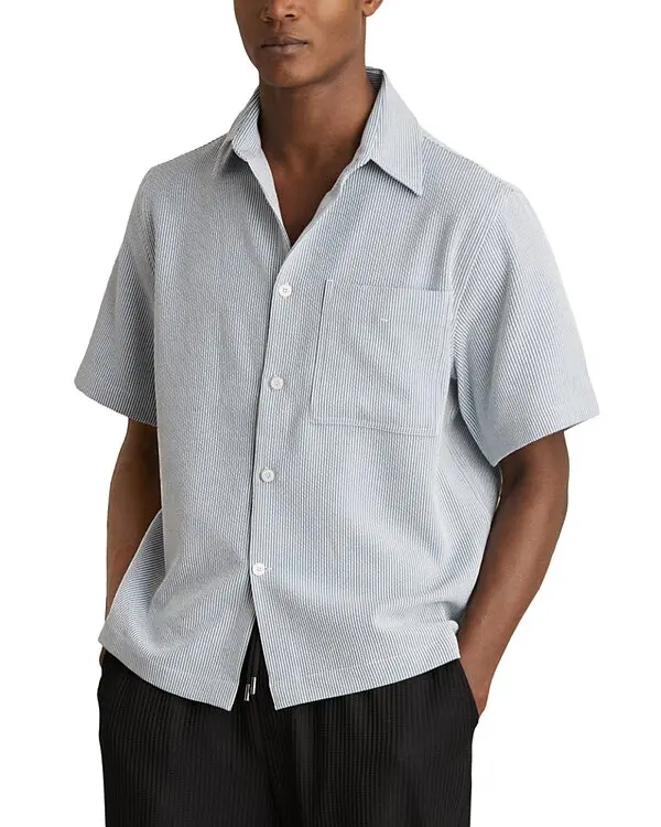 REISS Sensei Narrow Stripe Pocket Shirt