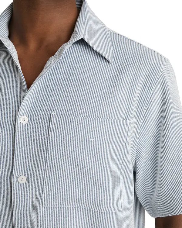 REISS Sensei Narrow Stripe Pocket Shirt