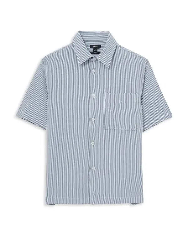 REISS Sensei Narrow Stripe Pocket Shirt