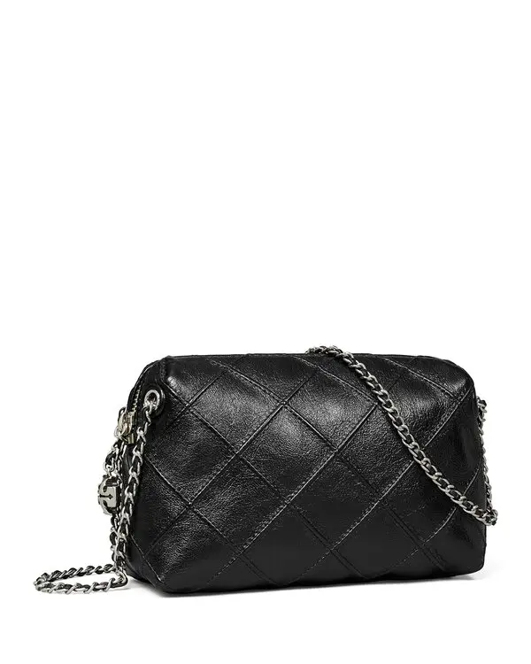 Tory Burch Fleming Distressed Quilted Leather Crossbody