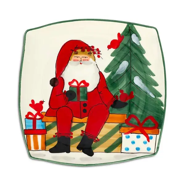 VIETRI Old St. Nick 2026 Limited Edition Square Platter