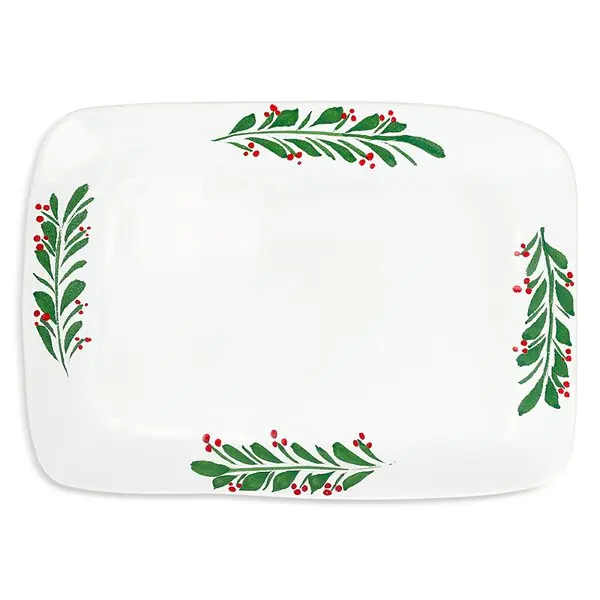 VIETRI Aria Holiday Rectangular Platter