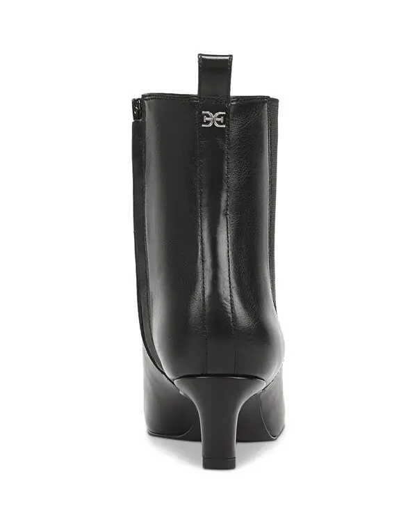 Sam Edelman Peony Leather Ankle Boots - Black