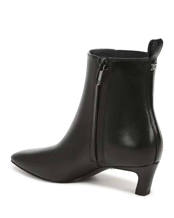Sam Edelman Peony Leather Ankle Boots - Black