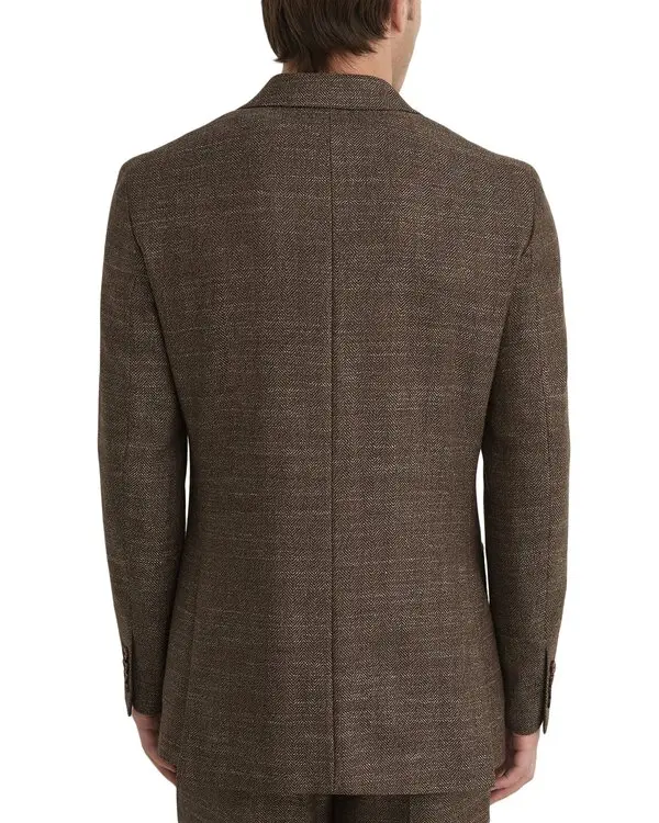 REISS Vallance Double Breasted Herringbone Blazer