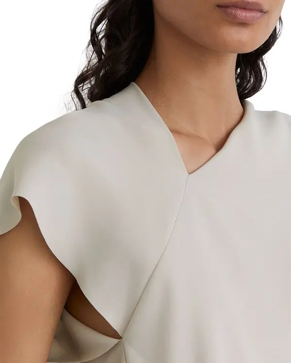 REISS Jade Asymmetric Draped Top