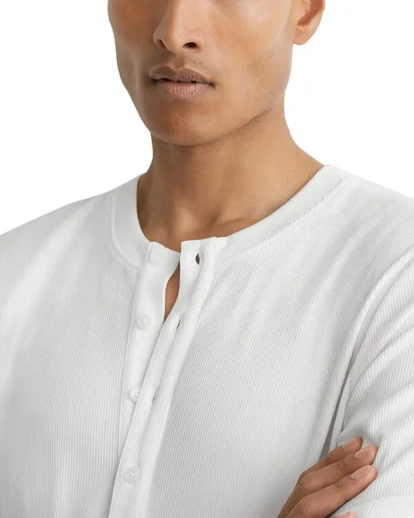 REISS Francisco Henley T-shirt - White