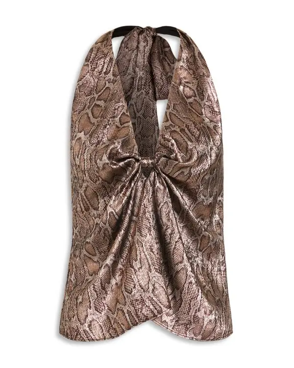 Ramy Brook Ophelia Metallic Halter Top