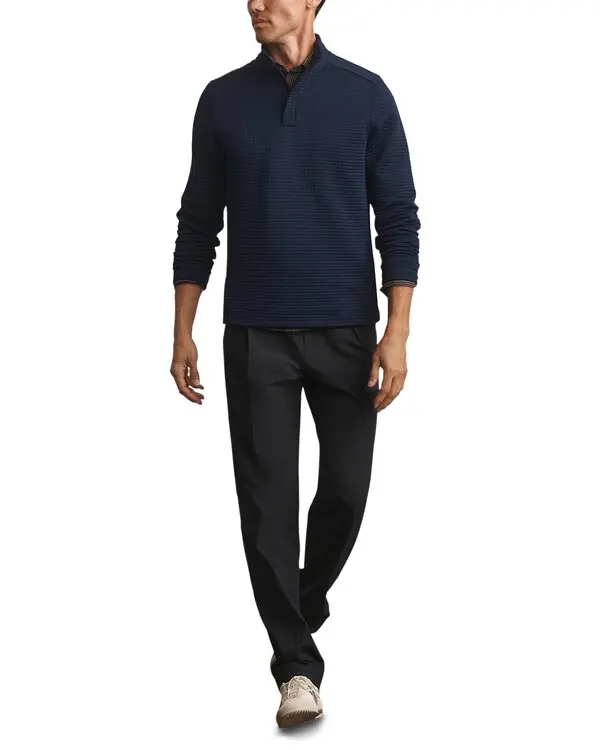 RHONE Landmark Waffle Quarter Zip Sweater - True Navy