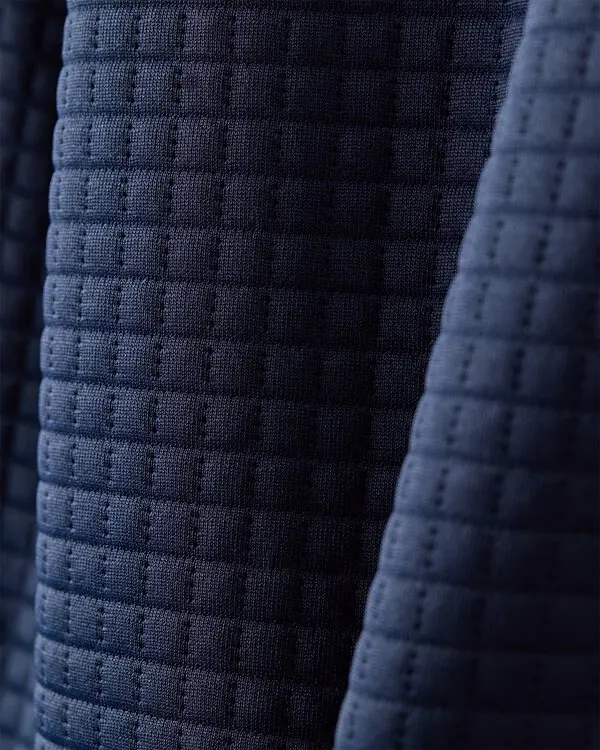 RHONE Landmark Waffle Quarter Zip Sweater - True Navy