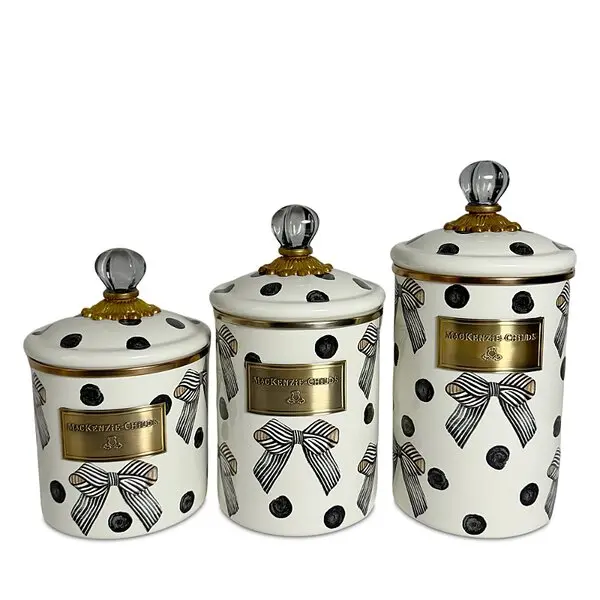 MACKENZIE-CHILDS As A Bow Canisters, Set Of 3 - Pretty
