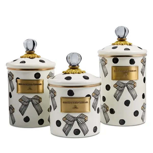 MACKENZIE-CHILDS As A Bow Canisters, Set Of 3