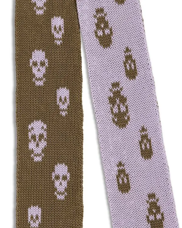 Alexander McQueen Skull Cotton Fringe Scarf - Date