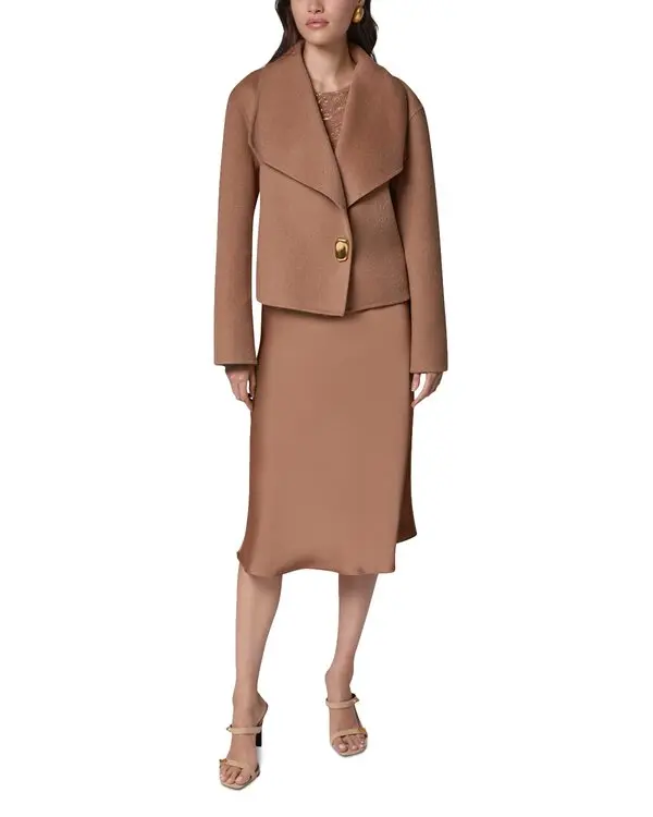 Donna Karan New York Wing Collar Hardware Trim Jacket