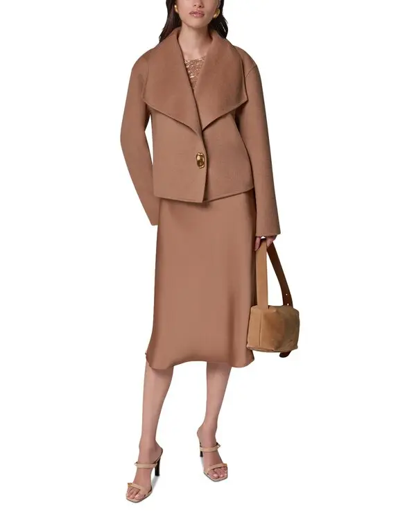 Donna Karan New York Wing Collar Hardware Trim Jacket