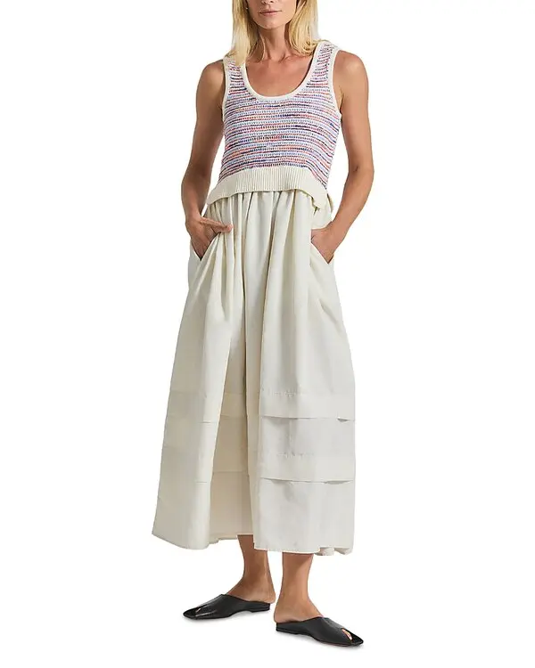 Derek Lam 10 Crosby Loewel Mixed Media Dress