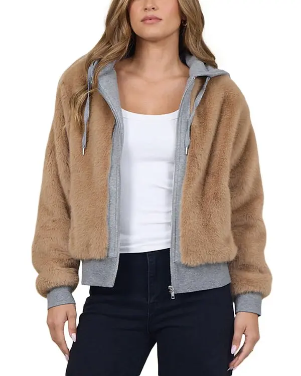 Vintage Havana Faux Fur & Fleece Combo Jacket