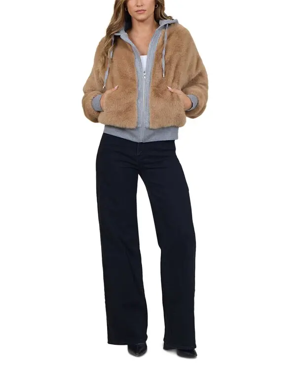 Vintage Havana Faux Fur & Fleece Combo Jacket
