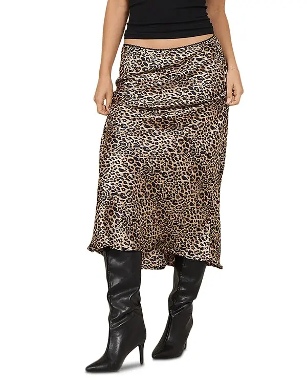 Vintage Havana Printed Satin Maxi Skirt