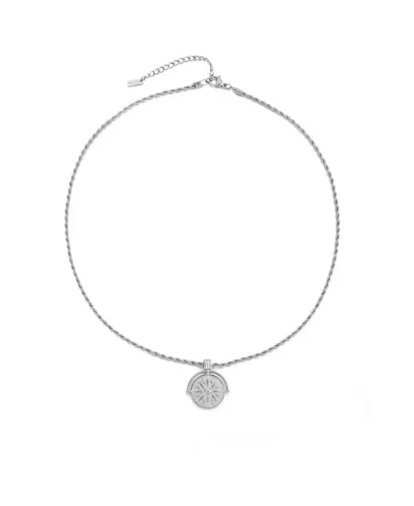 ATOLEA Golden Sun Necklace - Silver
