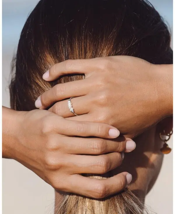 ATOLEA Mini Pearls Ring - Silver