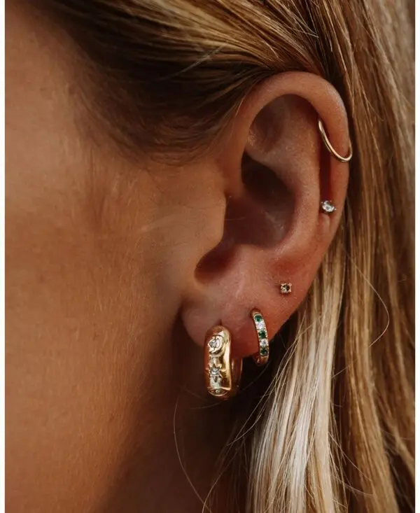 ATOLEA Oasis Green Hoops Earrings