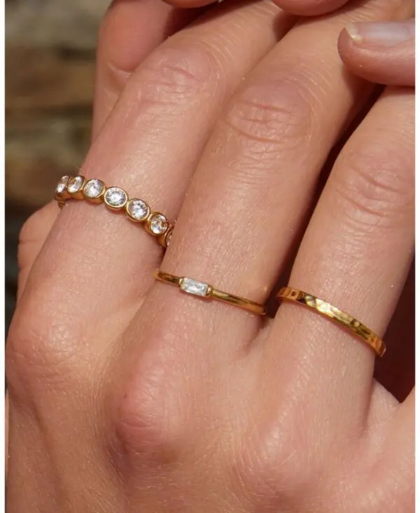 ATOLEA Dainty Crystal Ring
