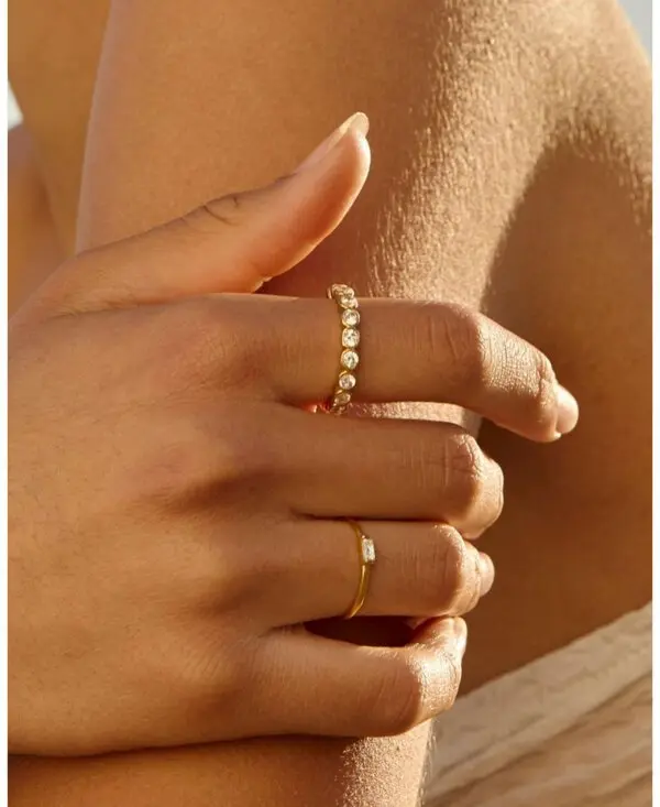 ATOLEA Dainty Crystal Ring