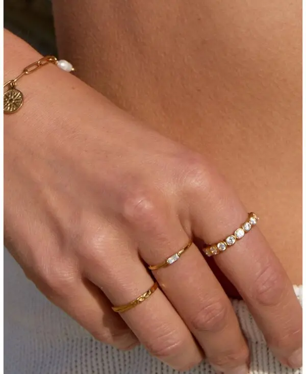 ATOLEA Dainty Crystal Ring
