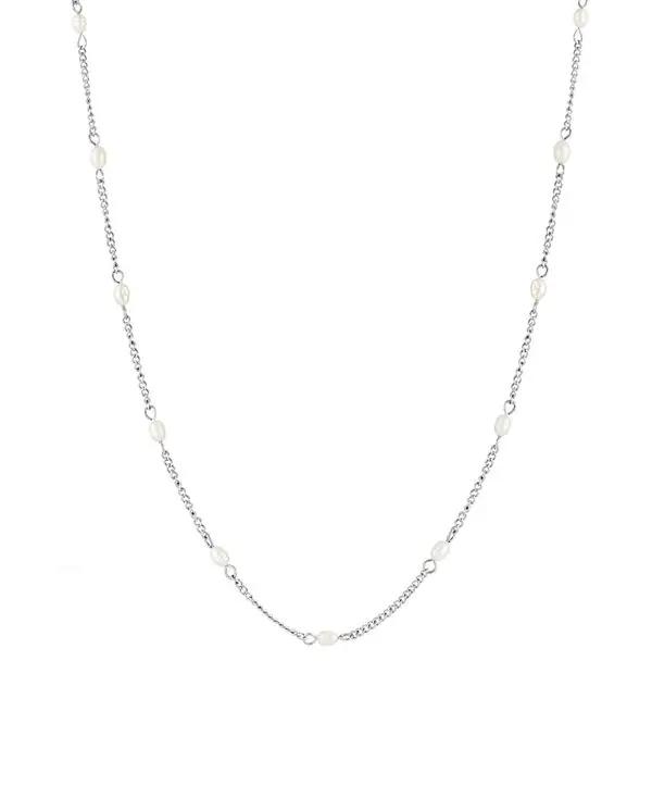 ATOLEA Dainty Pearl Choker - Silver