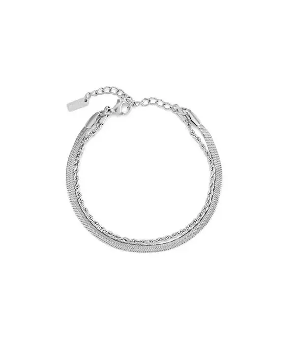 ATOLEA Ios Layered Bracelet - Silver