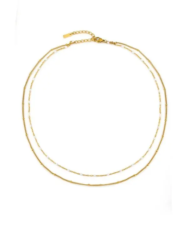 ATOLEA Double Beaded Choker - Gold