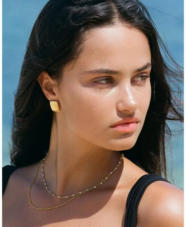 ATOLEA Double Beaded Choker - Gold