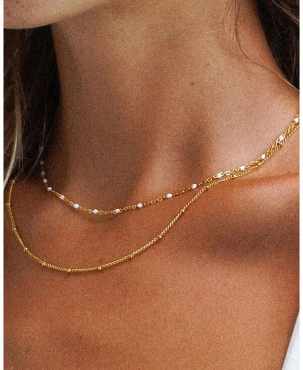 ATOLEA Double Beaded Choker - Gold